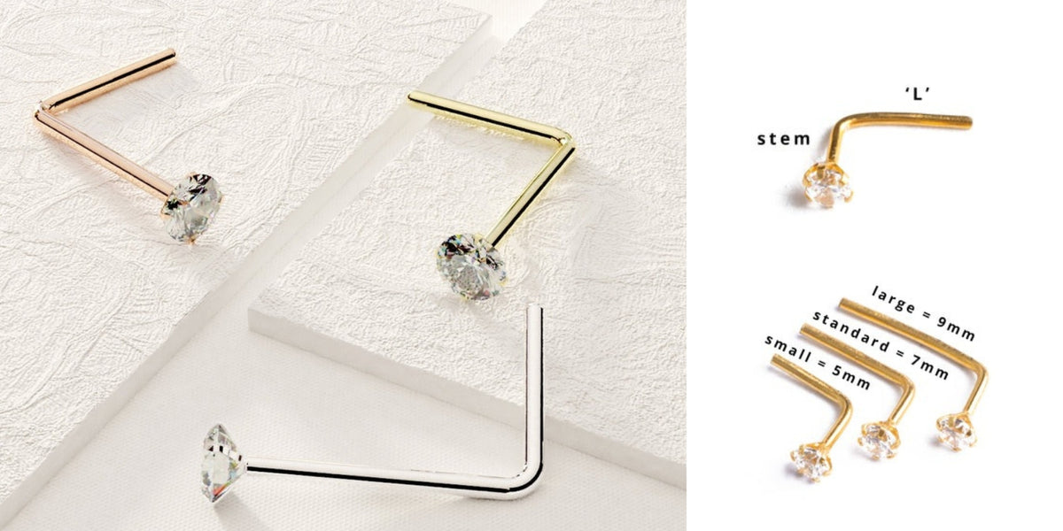 Comfort and Style with L-Shaped Nose Studs — Monster Piercing