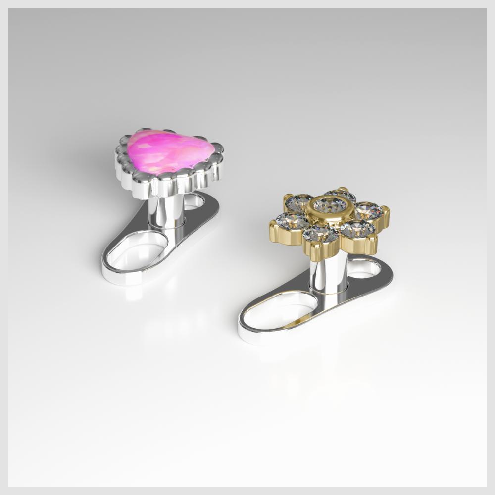 Dermal Anchors | Micro Dermal Anchor Piercing Jewellery — Monster Piercing
