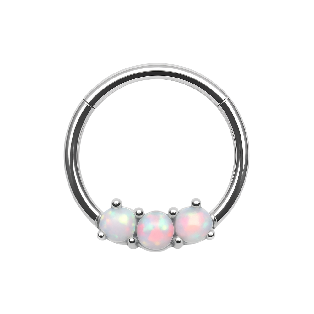 Triple Opal Hinged Segment Ring - Opulent Opals