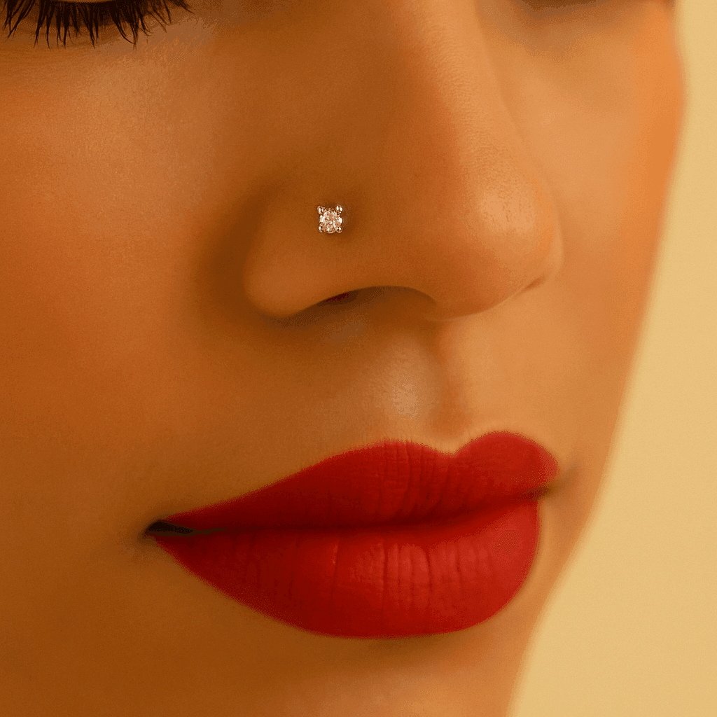 Gold Nose Screw Piercing | Buy Nose Screws — Monster Piercing