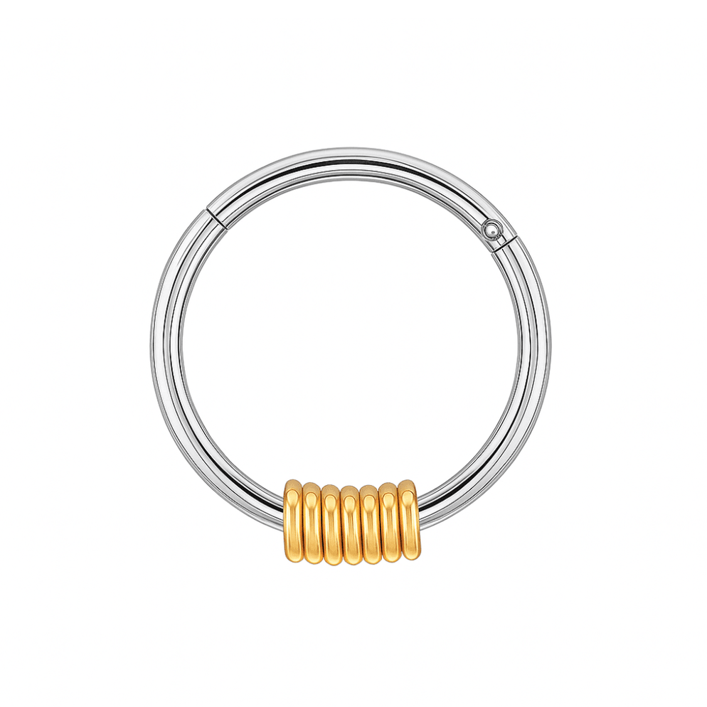 316L Surgical Steel Hinged Segment Ring with Spring | Buy Nose Pins UK — Monster Piercing