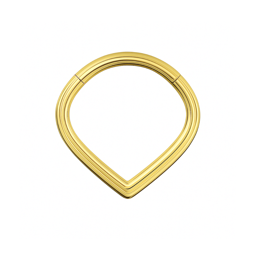 Triangle Septum Ring Hinged Segment - Edgy Elegance — Monster Piercing