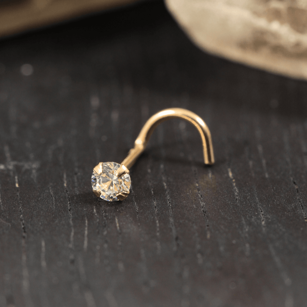 Gold Nose Screw Piercing | Buy Nose Screws