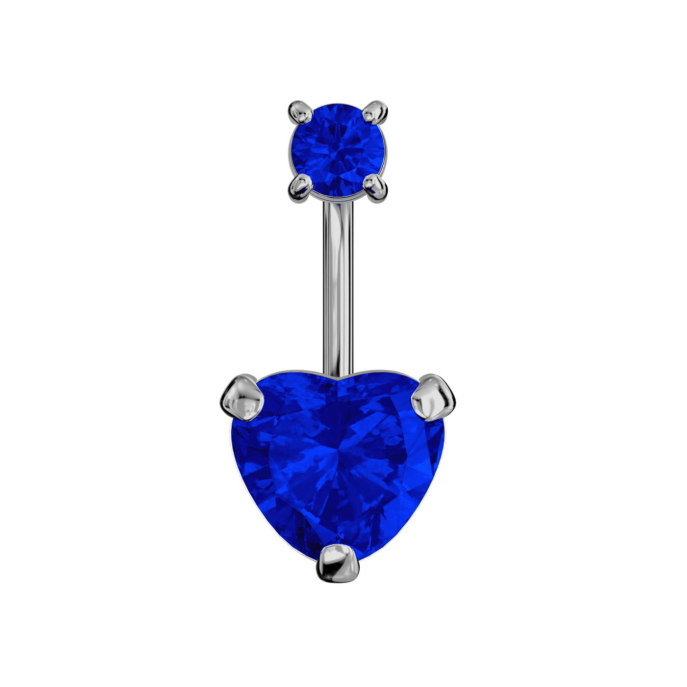 Jeweled Heart Spinal Belly Button Jewelry - Romantic Elegance — Monster ...