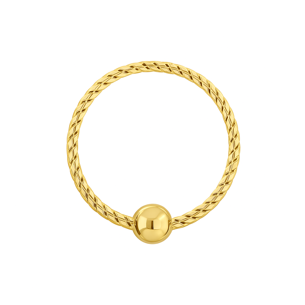 Luxury 14K Gold Laser Cut Nose Hoop — BCR Design — Monster Piercing