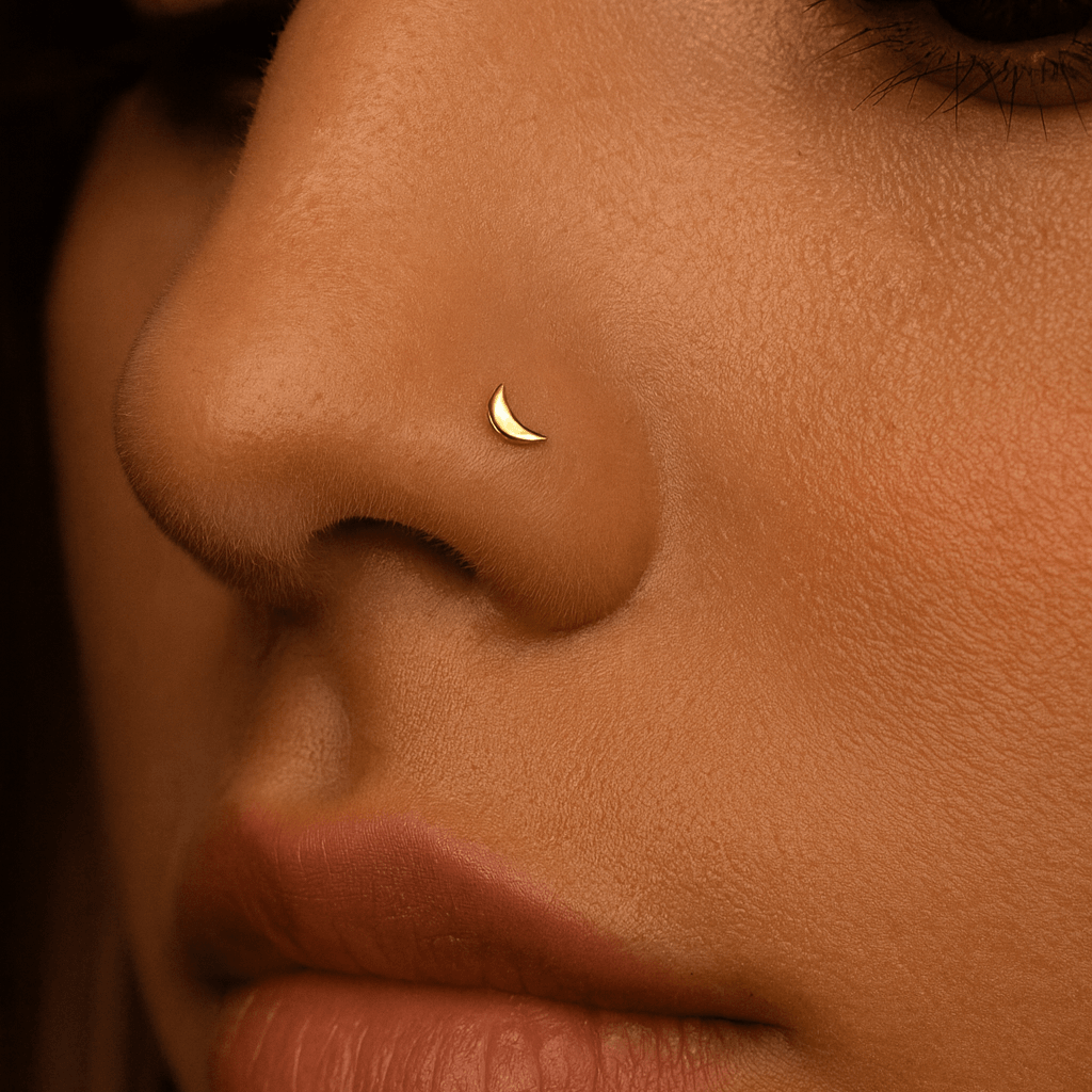 Gold Nose Bone Piercing 9ct 14ct Gold Jewellery