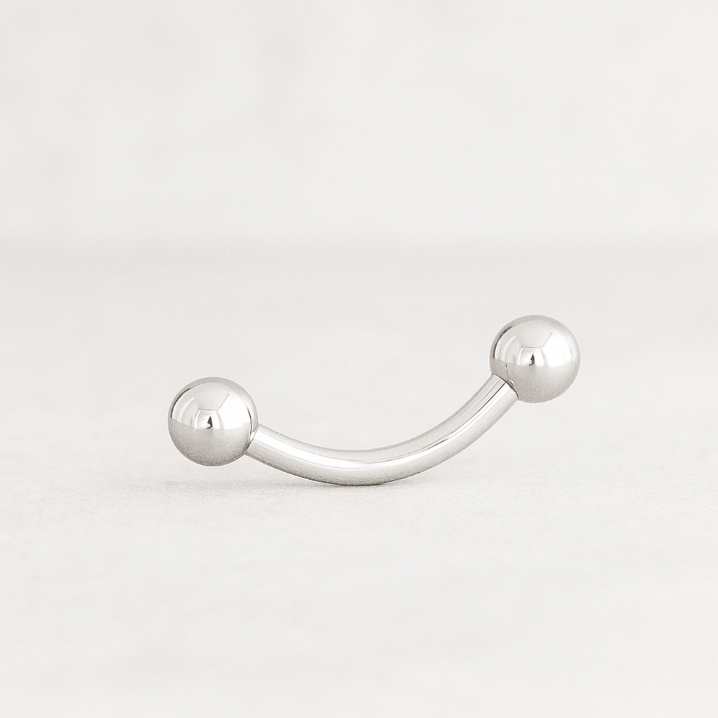 316L Surgical Steel Externally Threaded Ball End Curved Bar — Monster ...