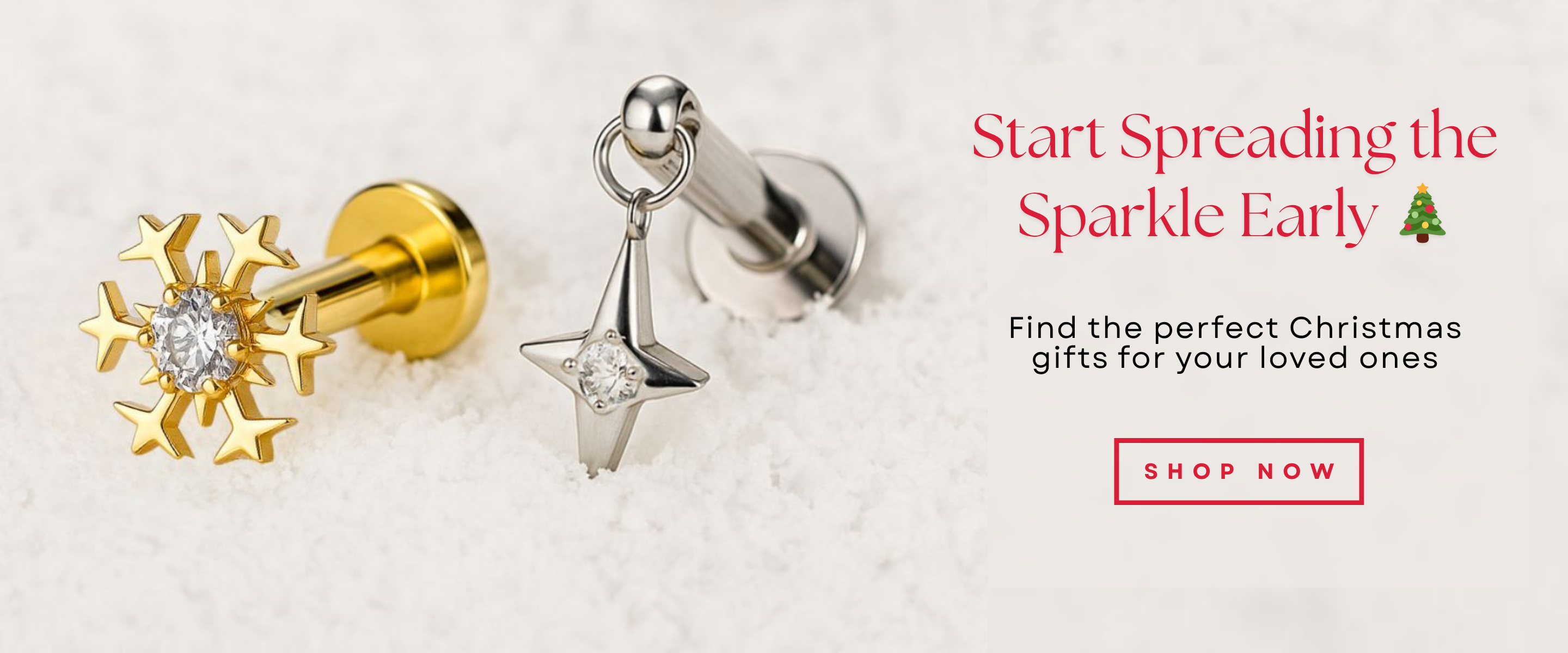 Christmas Piercing Jewellery | Festive Rings, Studs & Gift Ideas ...