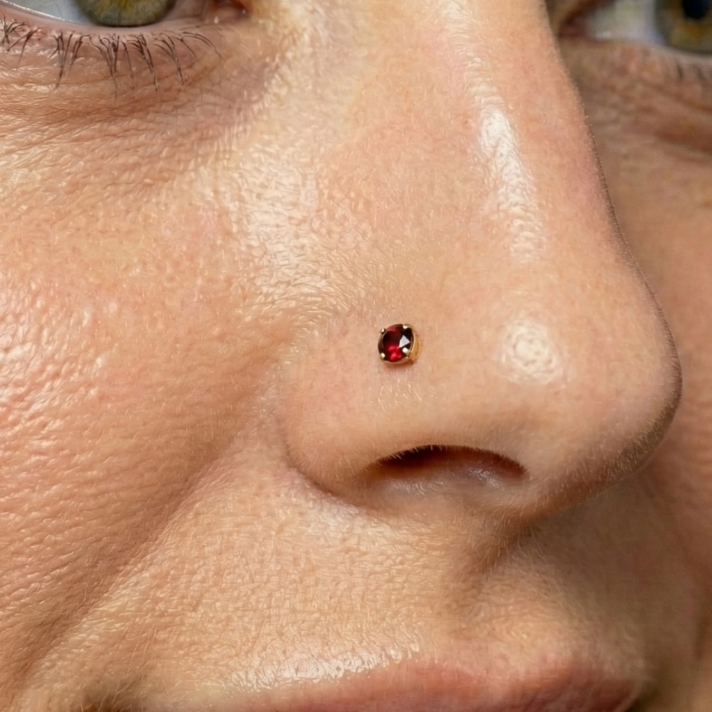 Gold Nose Screw Piercing | Buy Nose Screws — Monster Piercing