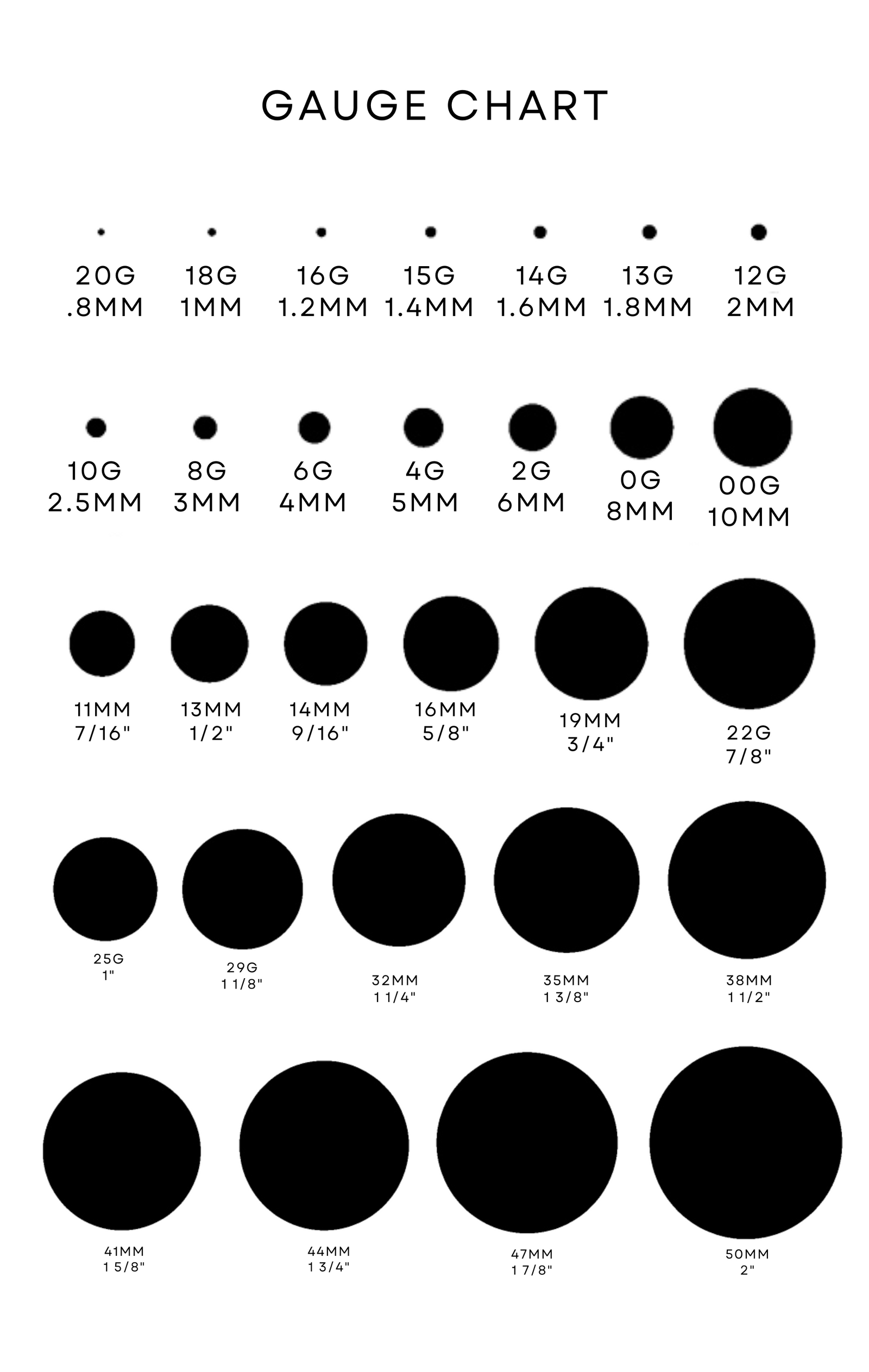 Size Guide - Find Your Perfect Fit for Body Jewellery — Monster Piercing