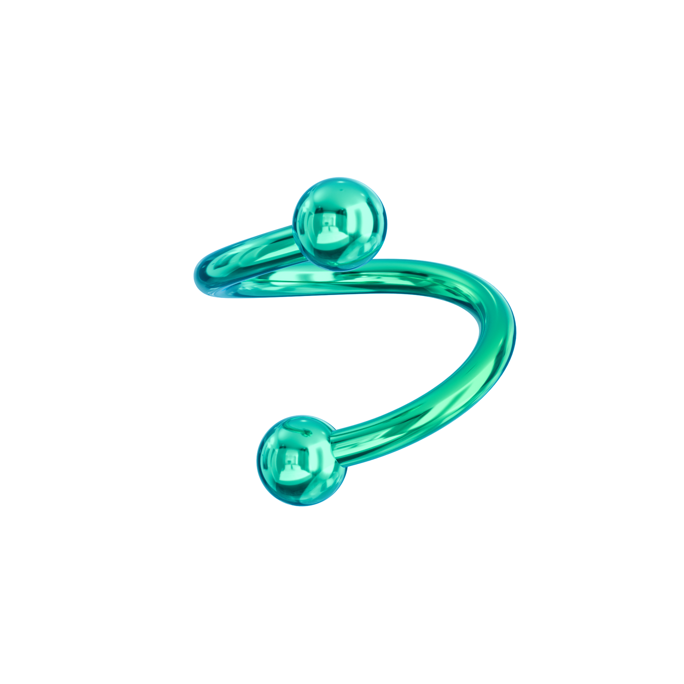 316L Surgical Steel Anodised Twisted Spiral — Monster Piercing