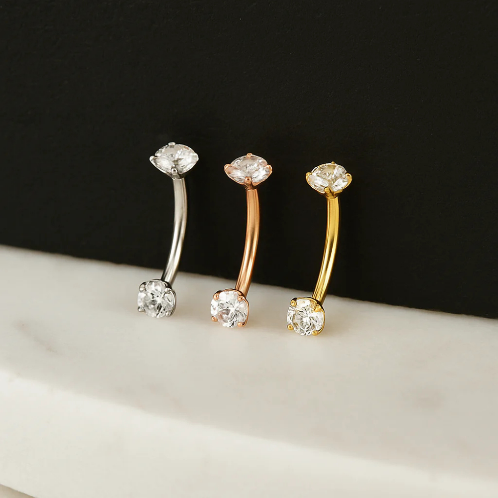 Curved Barbells | Eyebrow & Lip Piercing Jewellery — Monster Piercing