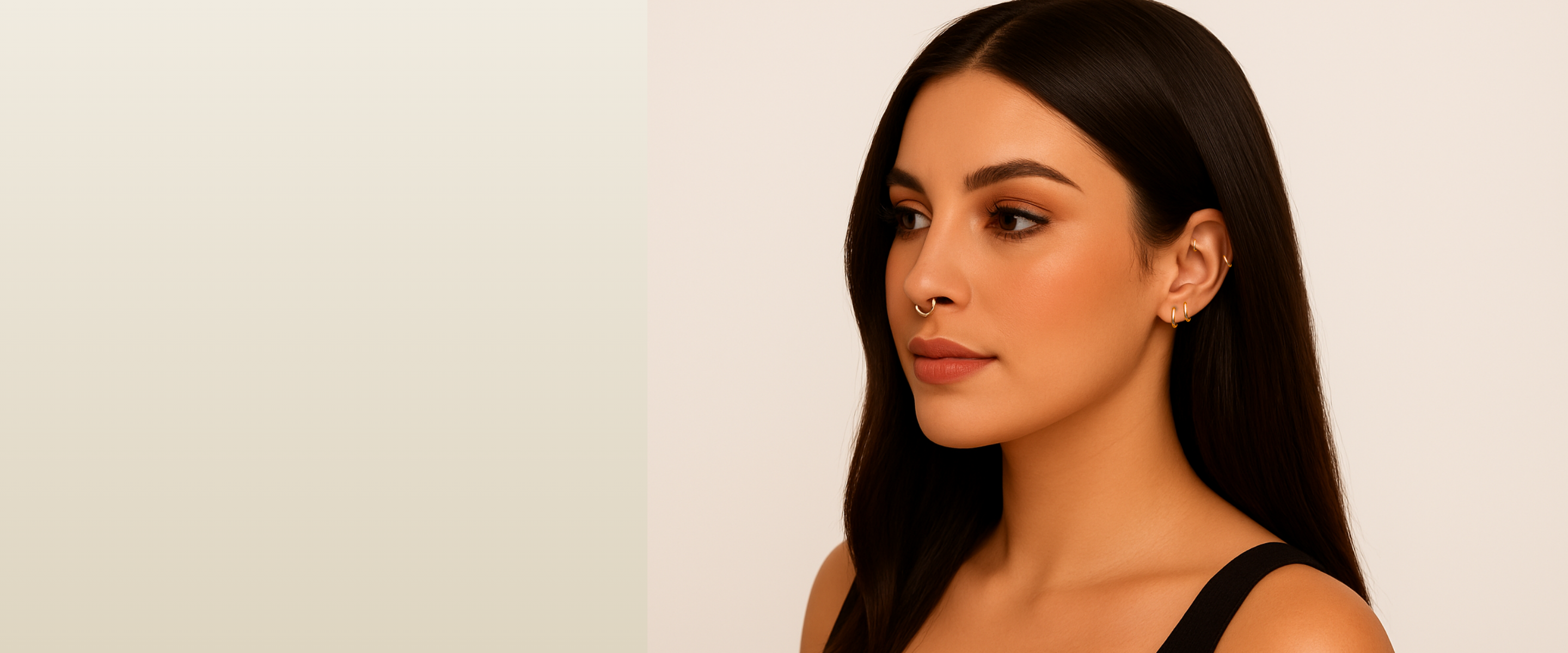 Gold Nose Rings & Studs Jewellery | Hoops, Bones, Screws & L-Bends ...