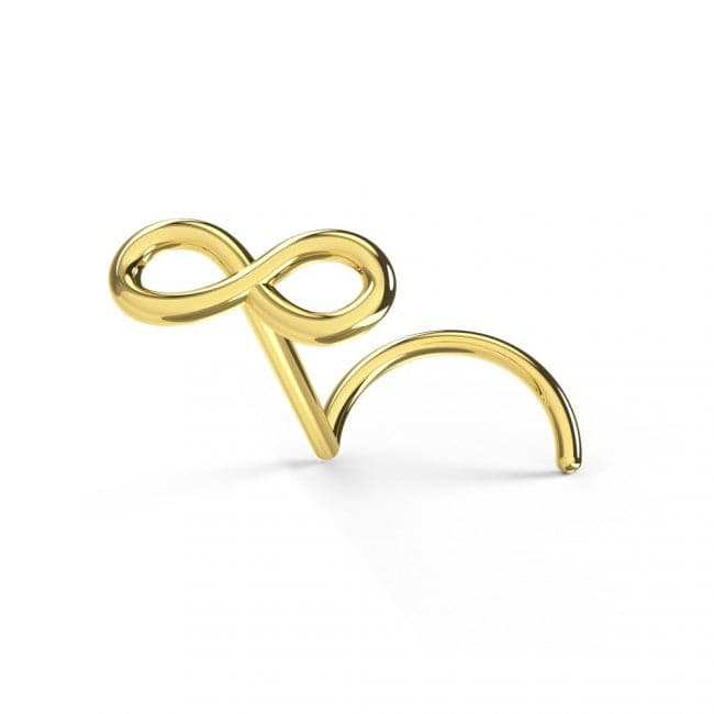 14K Solid Gold Infinity Nose Screw Nose Stud