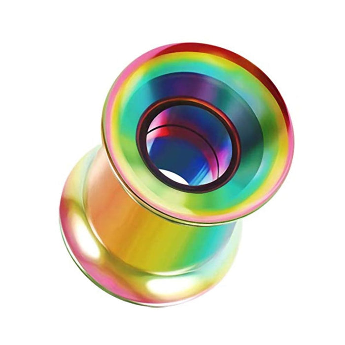 Rainbow Internally Threaded Ear Flesh Tunnel