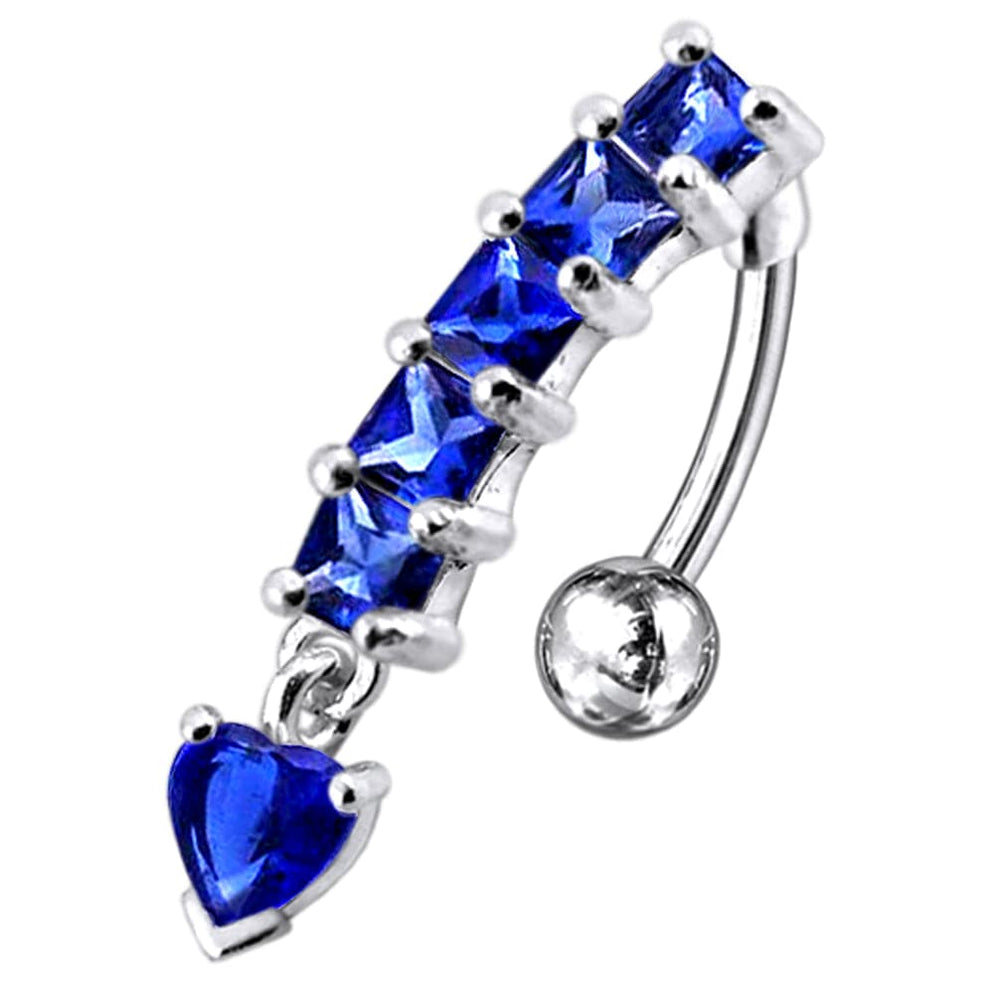 925 Sterling Silver Reverse belly Bar — Monster Piercing