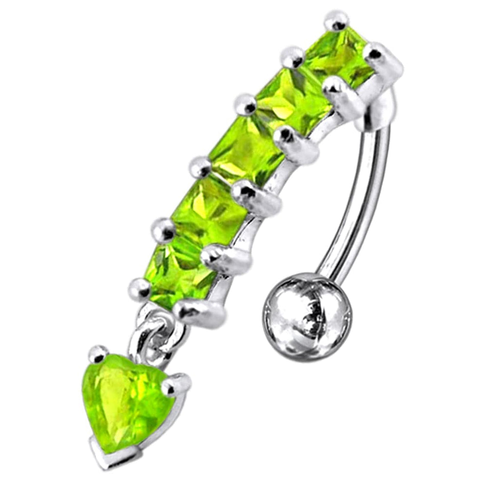 925 Sterling Silver Reverse belly Bar — Monster Piercing